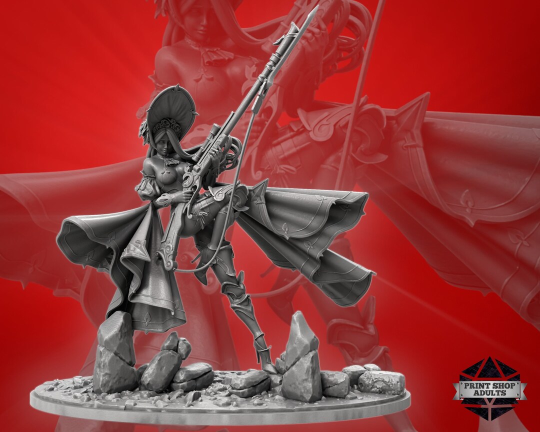 Gunslinger Girl Miniature Wild West Anime Figure Highly Detailed 3D ...