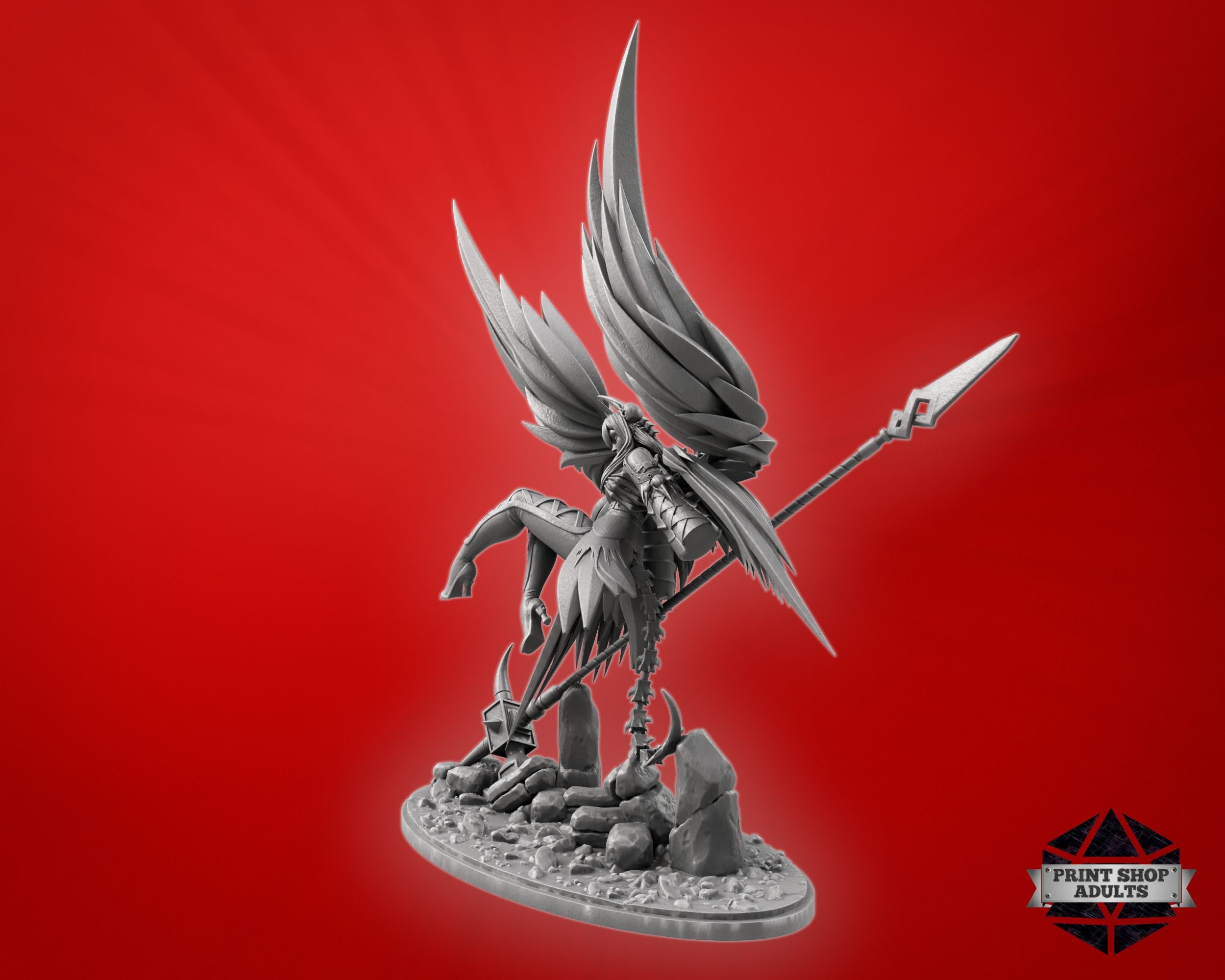 Aasimar Fighter Miniature Battle Angel Casiela 3D Print - Etsy