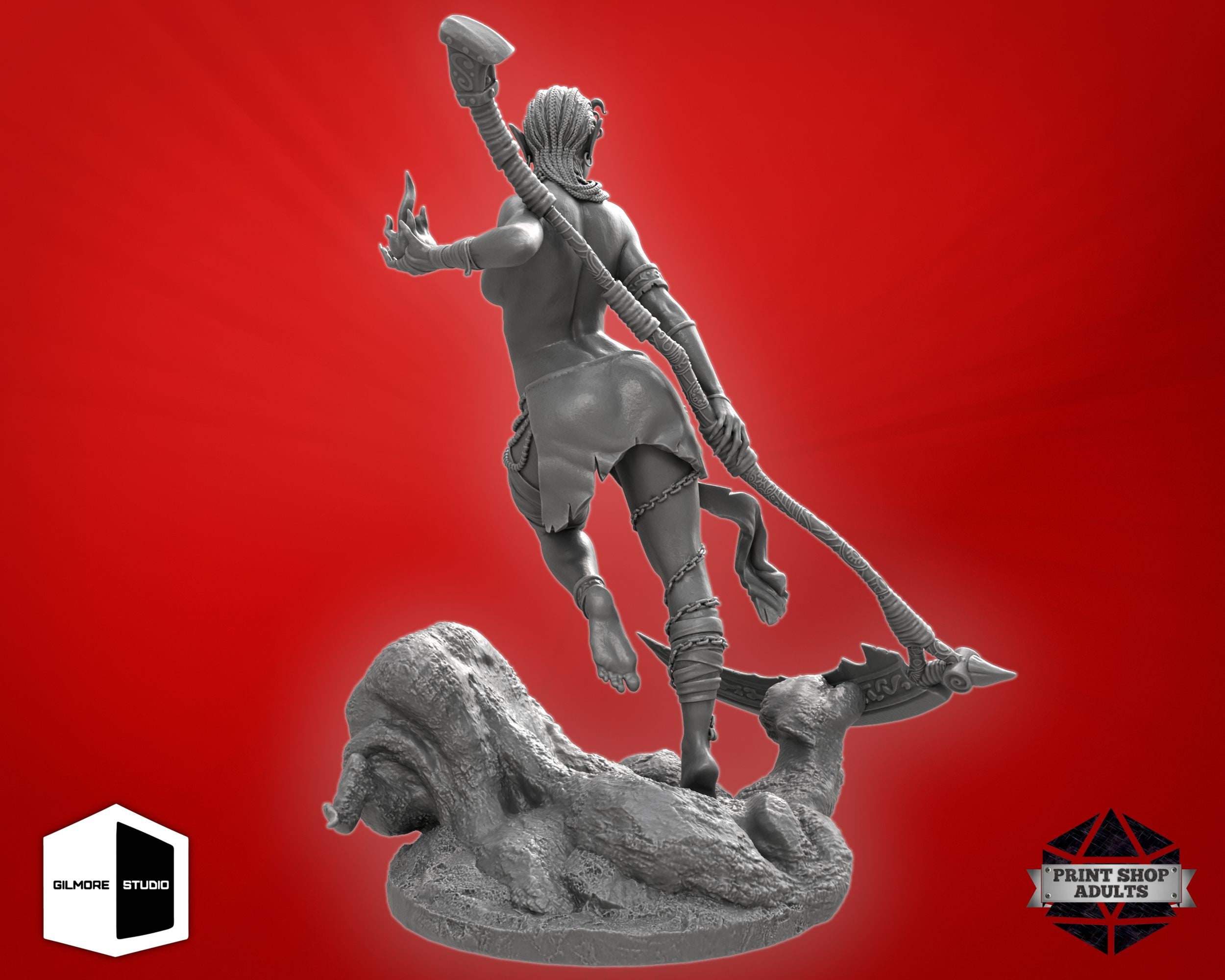 Demonic Fire Mage Miniature Demonic Scythe Girl Miniature SFW / NSFW ...
