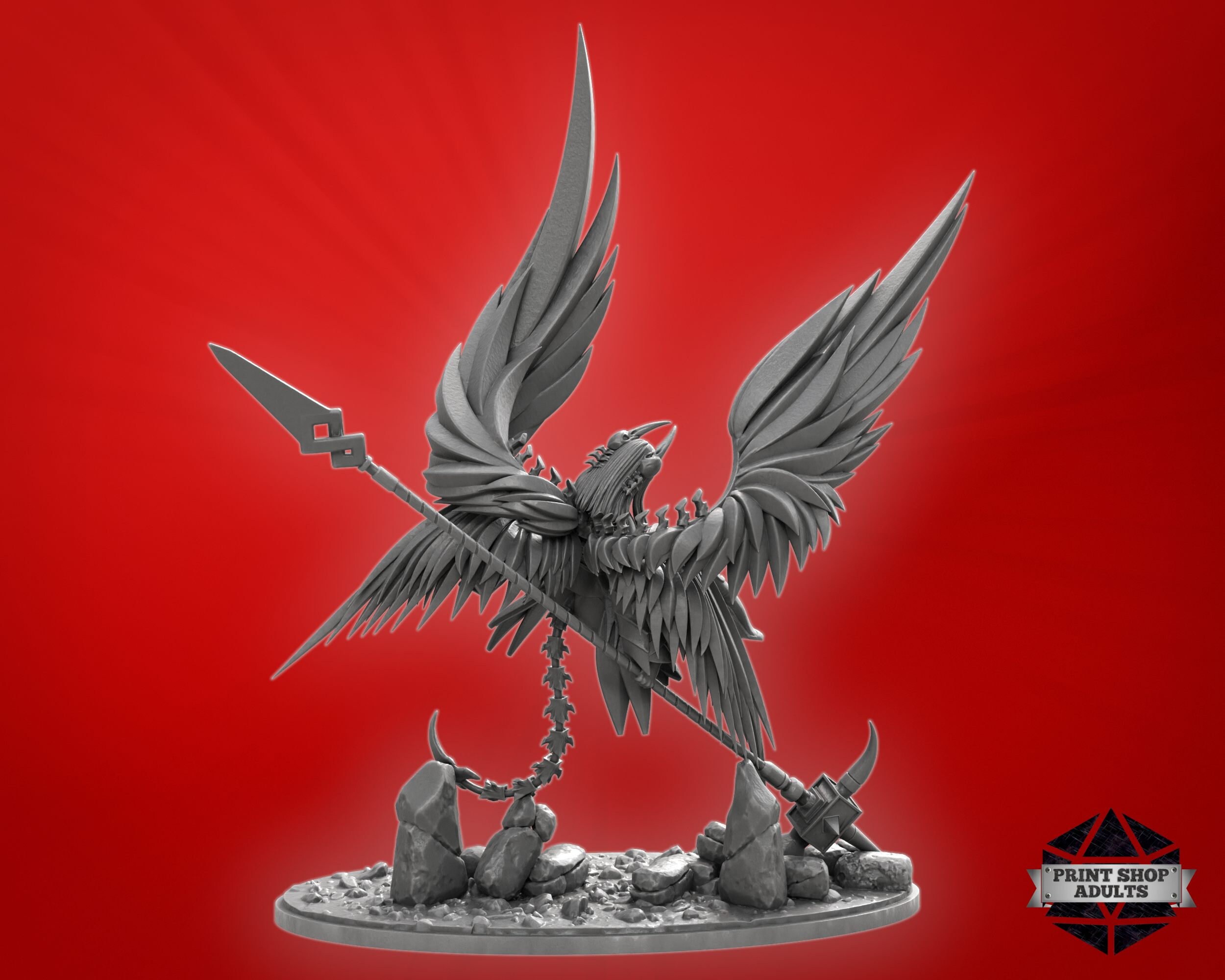 Aasimar Fighter Miniature Battle Angel Casiela 3D Print - Etsy