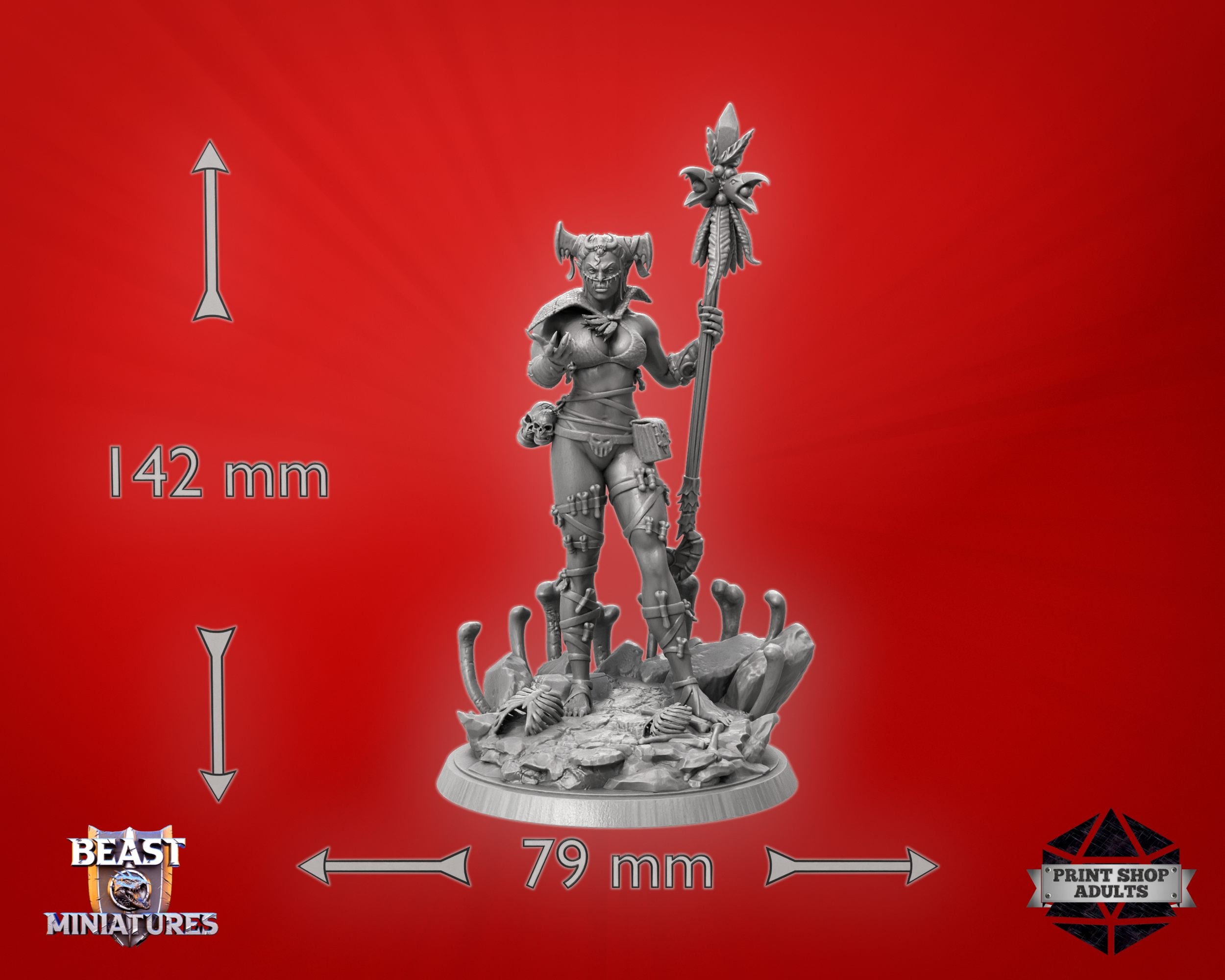 Orc Shaman Miniature Half Orc Healer 3D Print Miniatures - Etsy UK