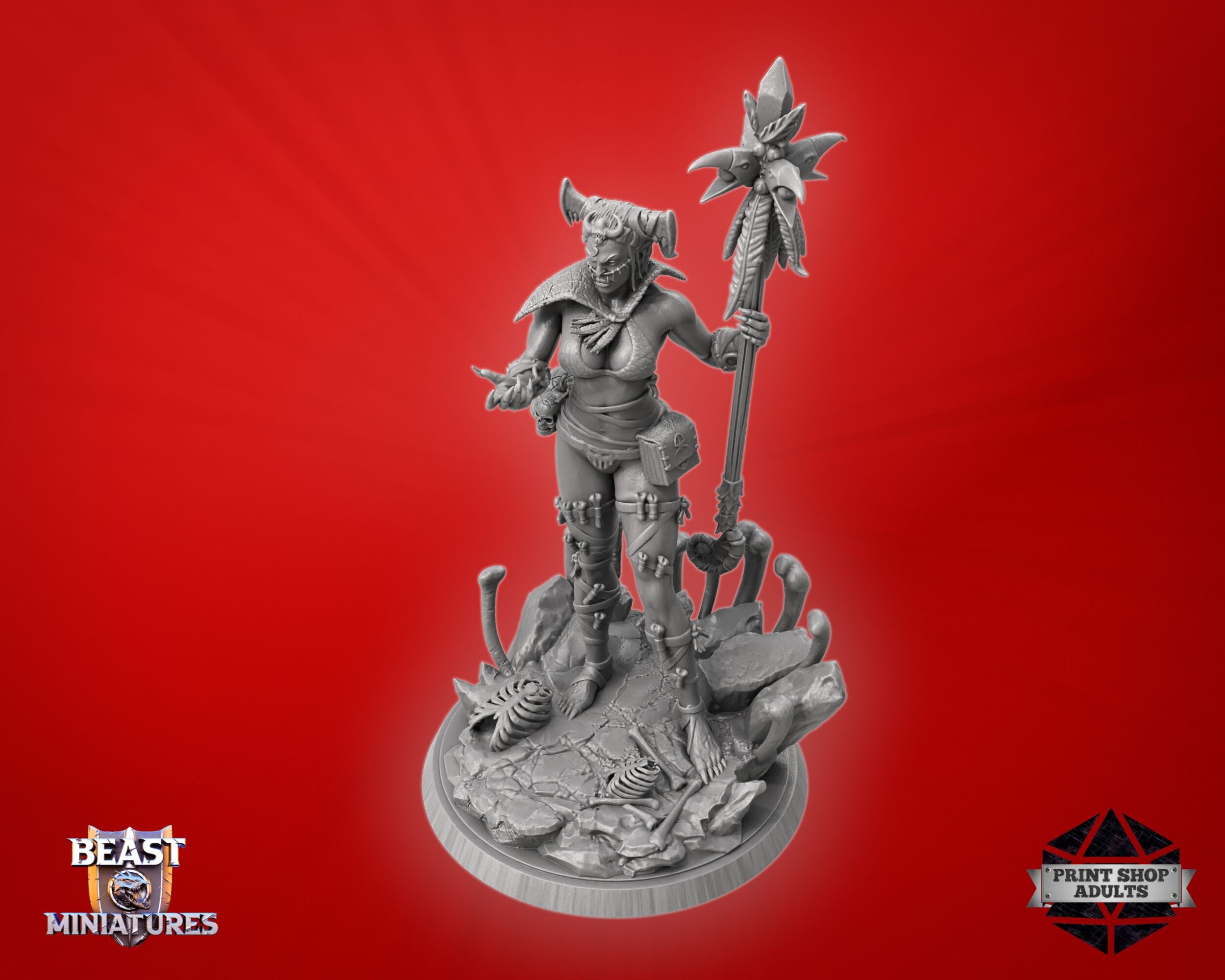 Orc Shaman Miniature Half Orc Healer 3D Print Miniatures - Etsy UK