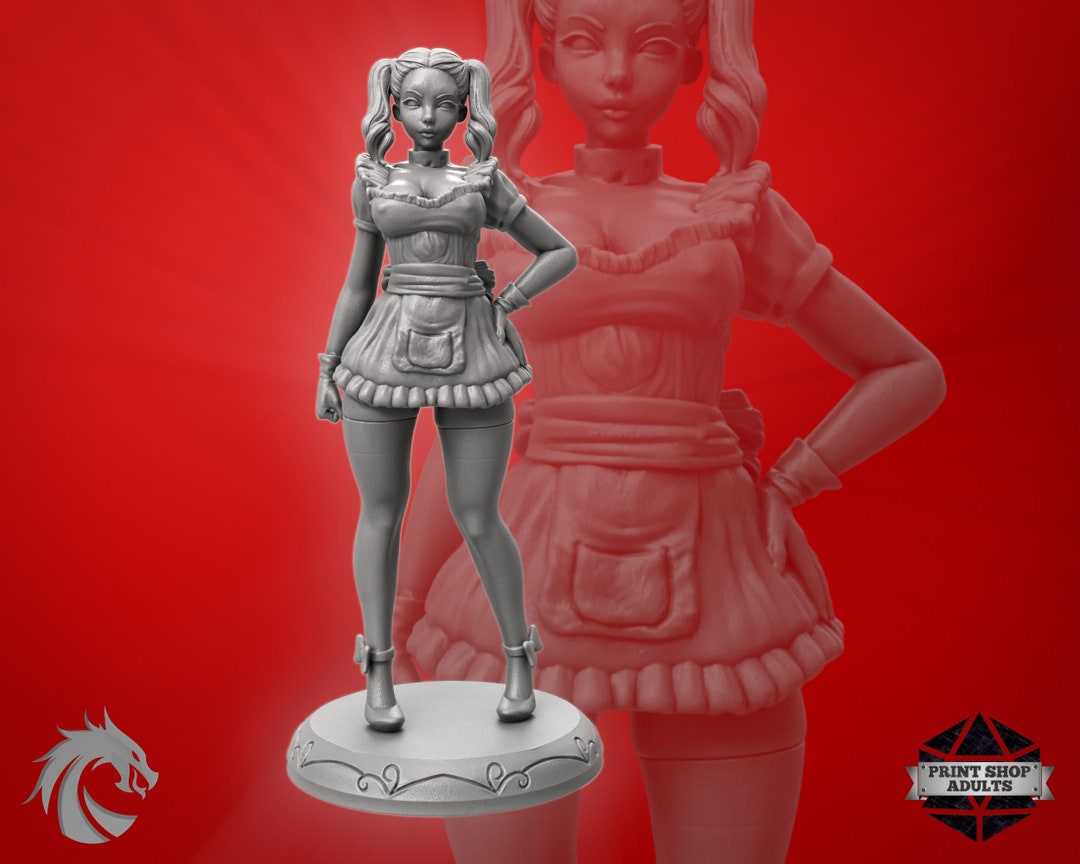 Sexy Maid Miniature Anime Maid Miniature Anime Characters 75mm - Etsy