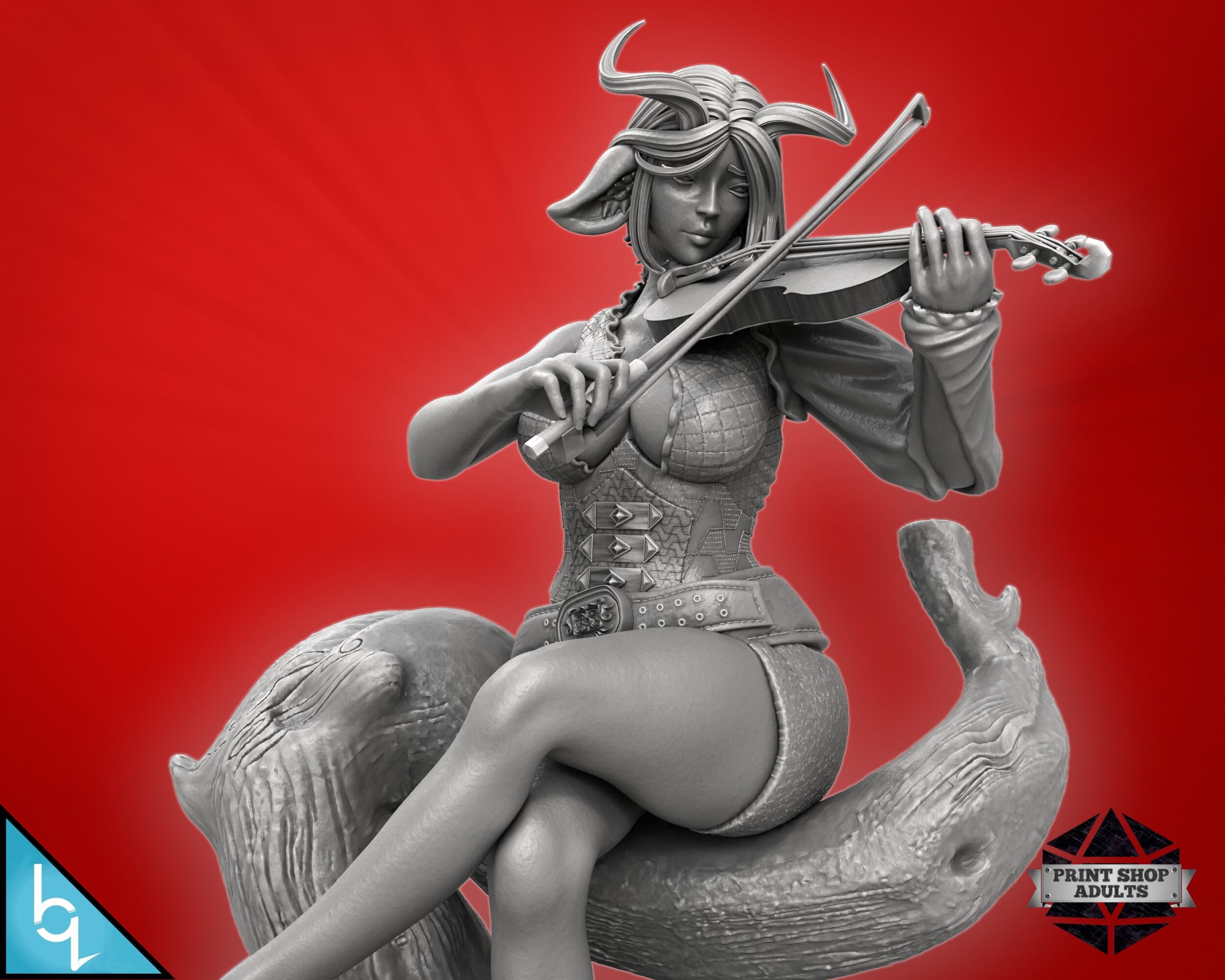 Satyr Bard Miniature Female Faun Musician 3D Resin Print NSFW Figure Sexy SFW Figure 75mm - Etsy