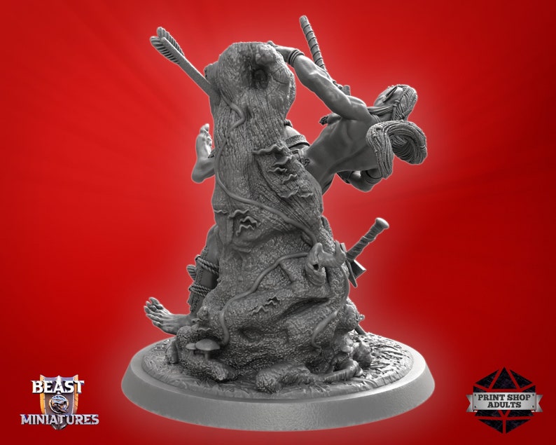 Fallen Orc Fighter Miniature | Nude Female Orc Miniature | NSFW Figure ...