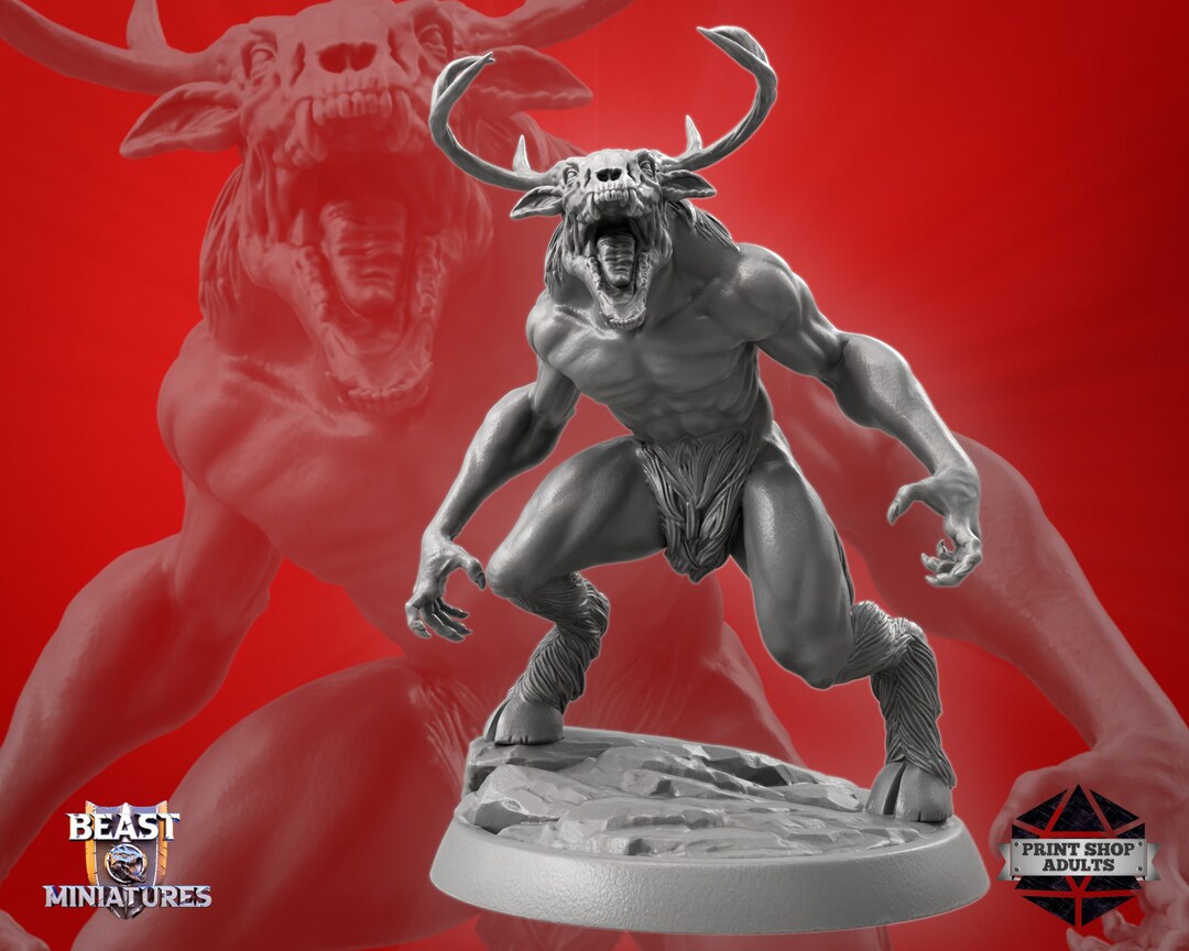 Man-eater Miniature Wendigo 3D Print Horror Figure 75 Mm - Etsy