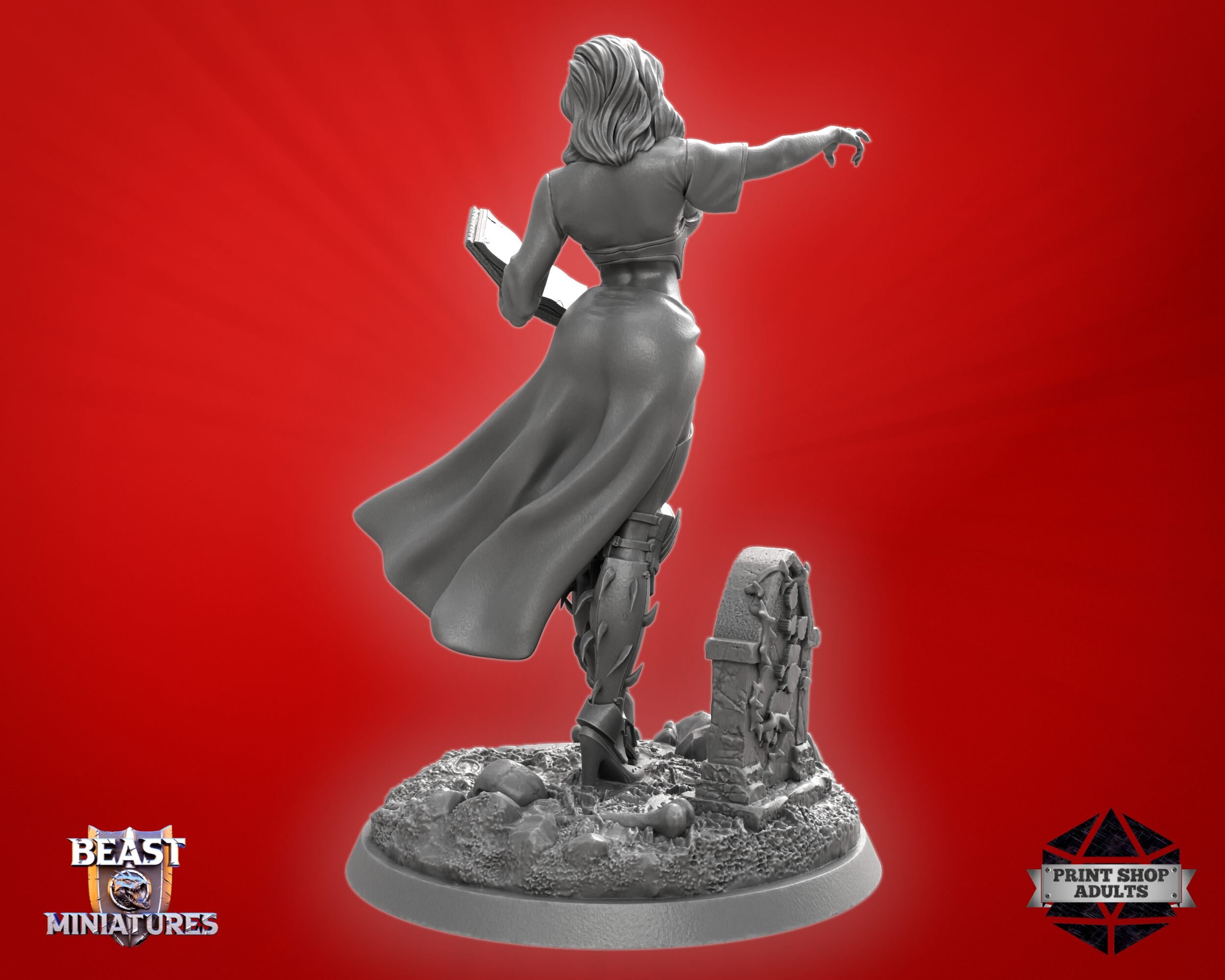 Black Magician Bloodspell Necromancer Figure Highly Detailed 3D Print ...