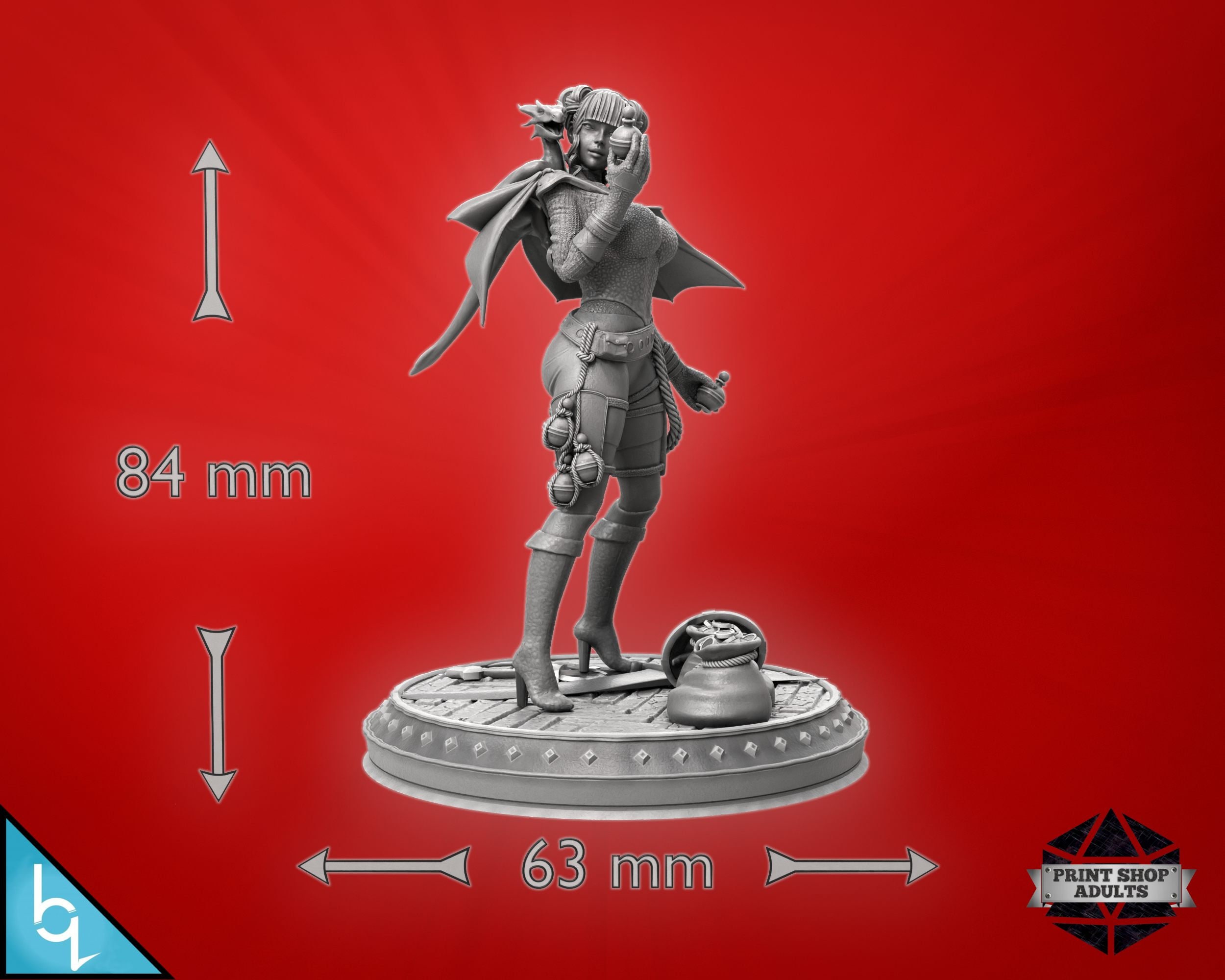 Alchemist Dragonling Miniature Female Dragon Artificer Highly Detailed ...