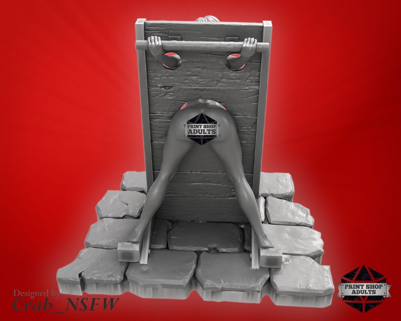 BDSM Pillory Miniature | Dungeon of Pleasure Stocks Miniature | NSFW ...
