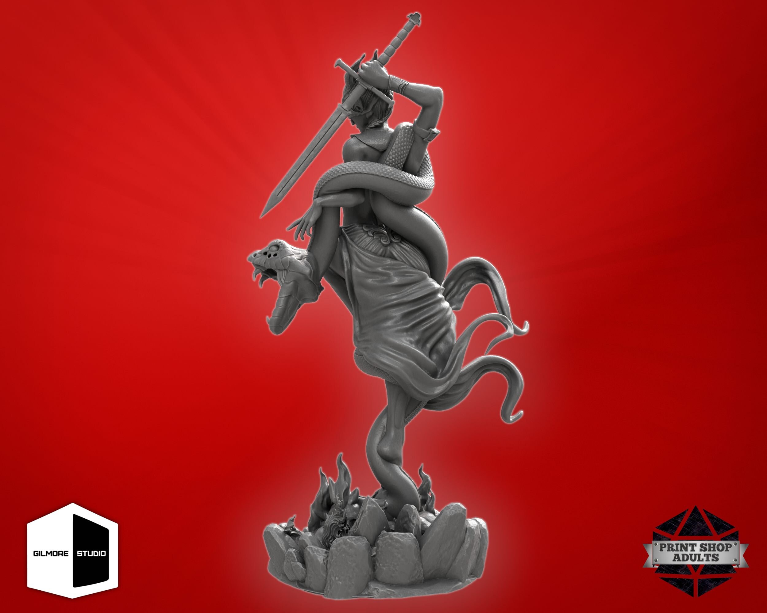 Erotic Snake Dancer Miniature Nude Demonic Dancer Miniature - Etsy