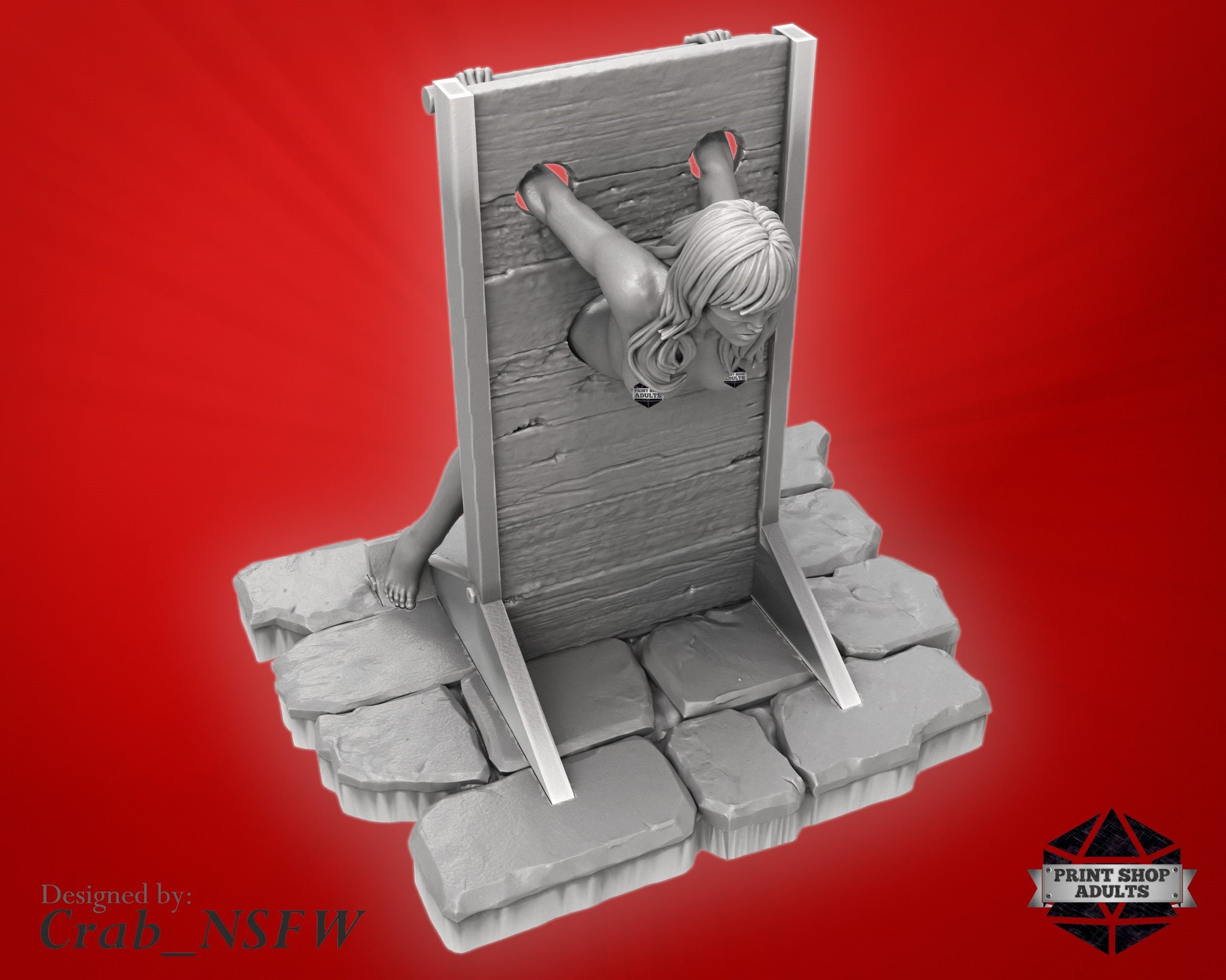 BDSM Pillory Miniature Dungeon of Pleasure Stocks Miniature NSFW Figure ...
