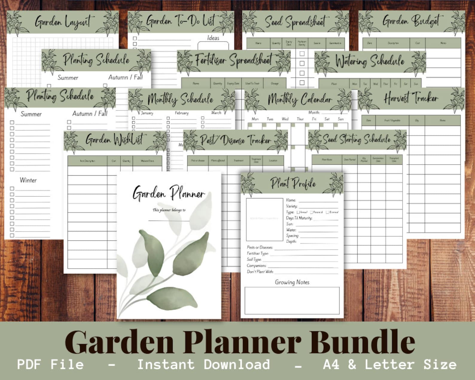 Garden Planner Printable Gardening Diary, Gardening Journal, Garden ...
