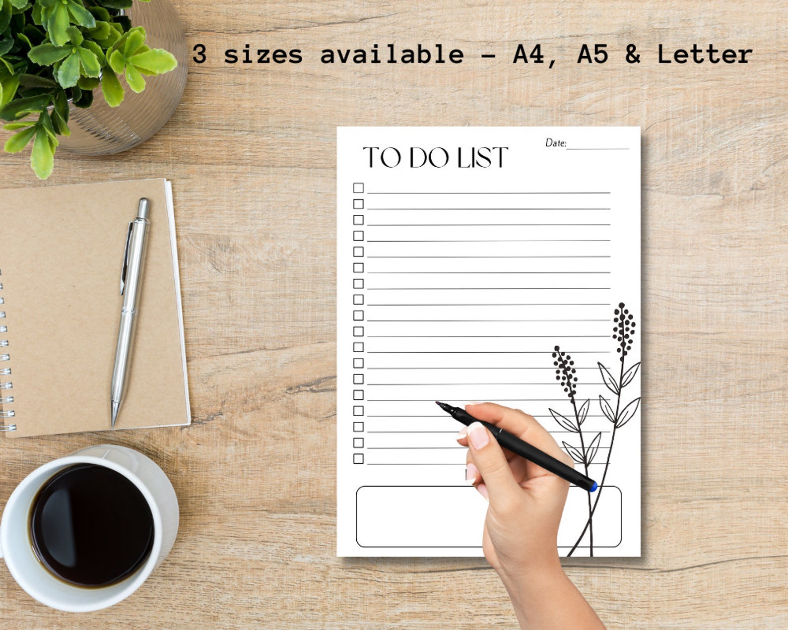 To Do List, Daily Checklist, Daily Planning, Minimalist to Do List ...