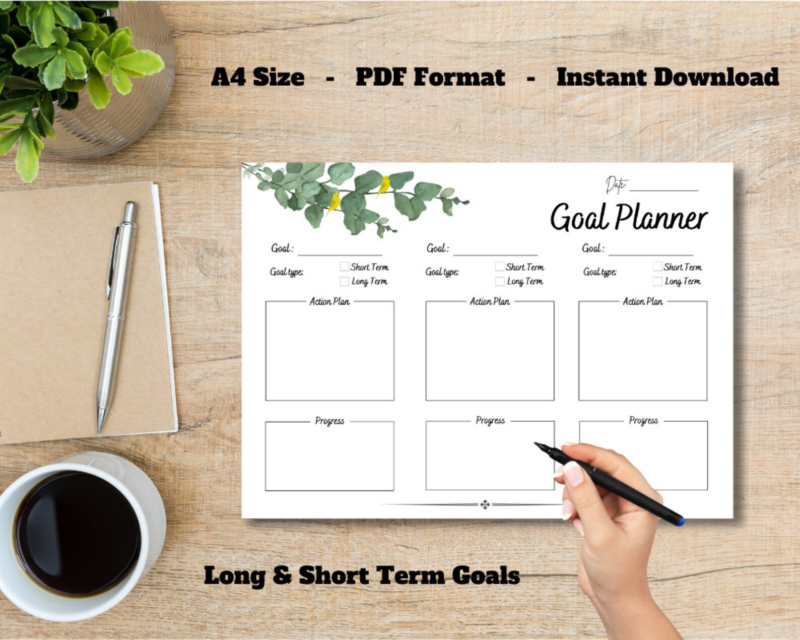 Goal Planner, Progress Planner, Simple Goal Setting, Setting Goals, Get ...