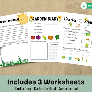 Garden Planner for Kids Gardening Diary Gardening Journal - Etsy