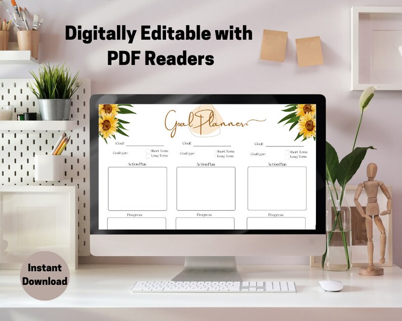 Goal Planner, Printable Goal Planner 2023, ADHD Planner, Productivity ...