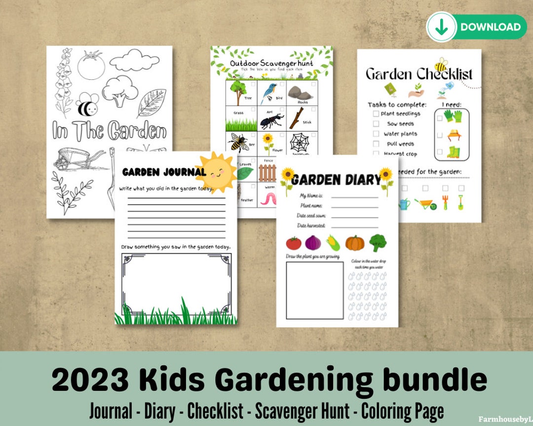 Garden Planner for Kids, Gardening Diary, Gardening Journal, Growing ...