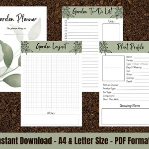 Garden Planner Printable Gardening Diary, Gardening Journal, Garden ...