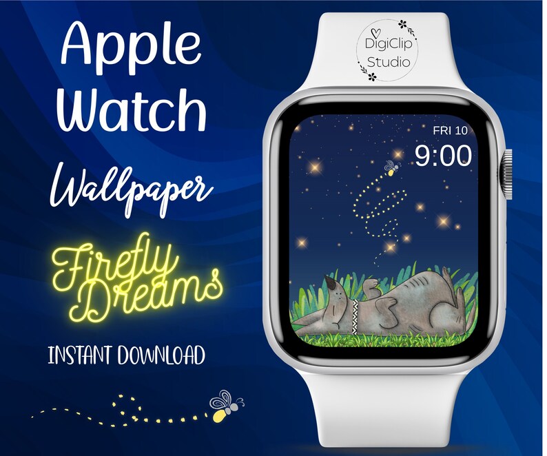 Apple Watch Wallpaper Dog and Stars, Firefly Dreams, Watch Face, Apple ...