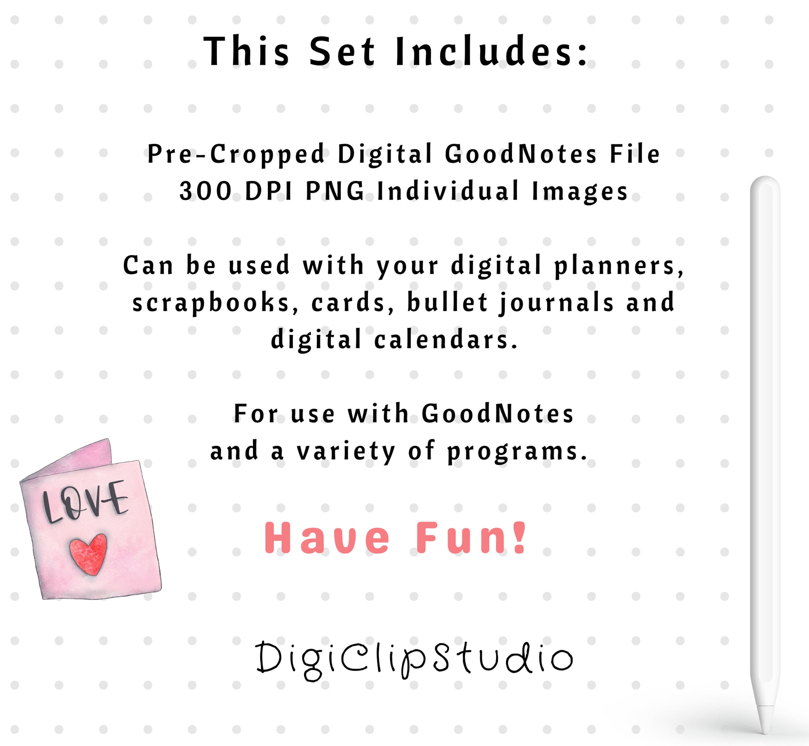 Valentines Day Digital Clip Art, Goodnotes Clip Art, Scrapbook Stickers ...