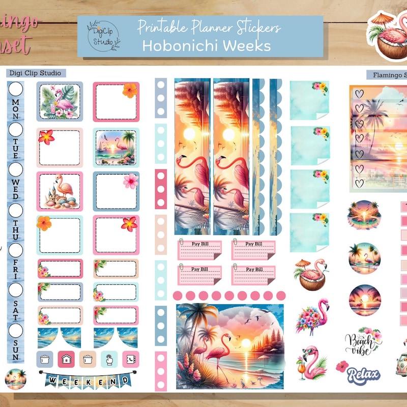 Flamingo Planner - Etsy