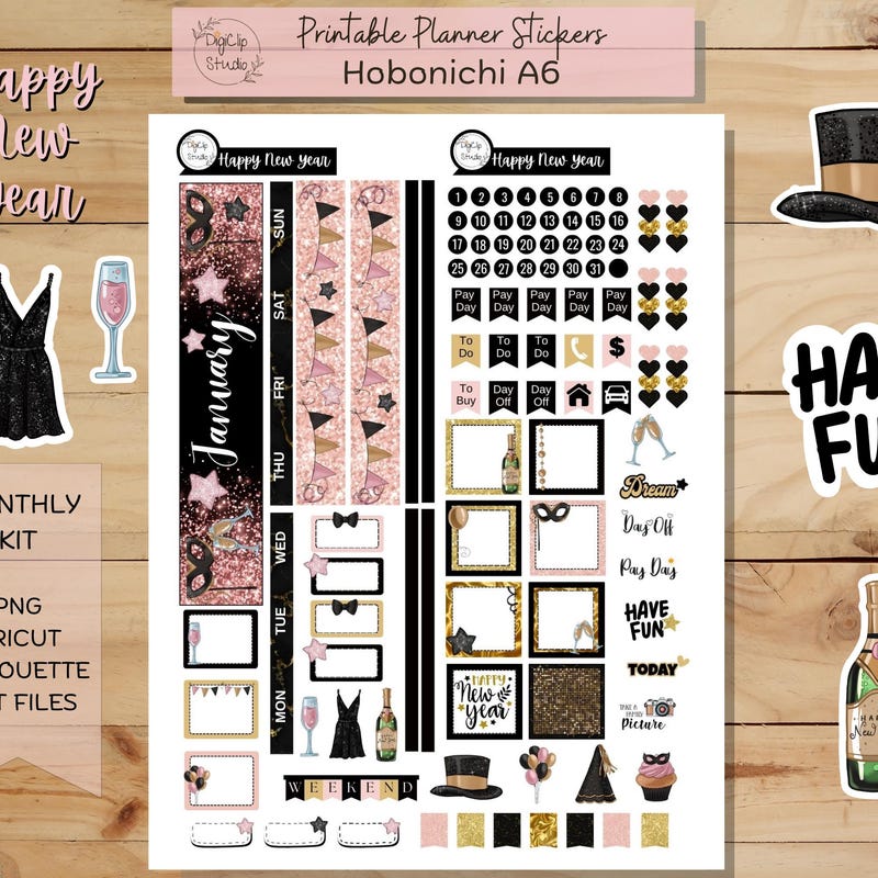 Png January Stickers - Etsy