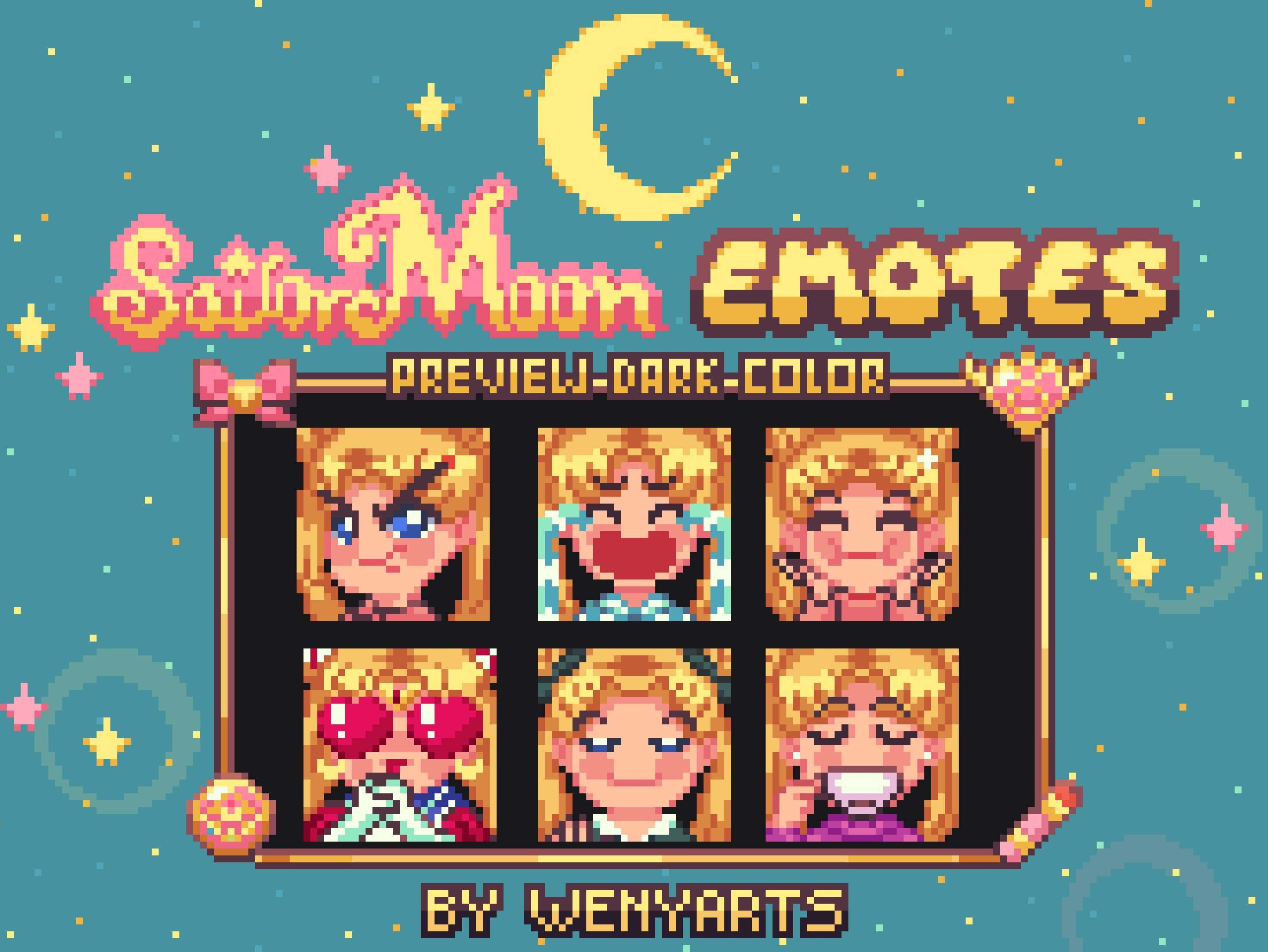 Pack Animated Emotes Sailor Moon / 6 Cute Sailor Moon Emotes/ Stream ...