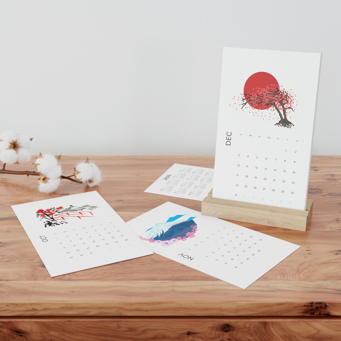 JAPANESE Desk Calendars Japanese Vintage Art Calendar 2023 - Etsy