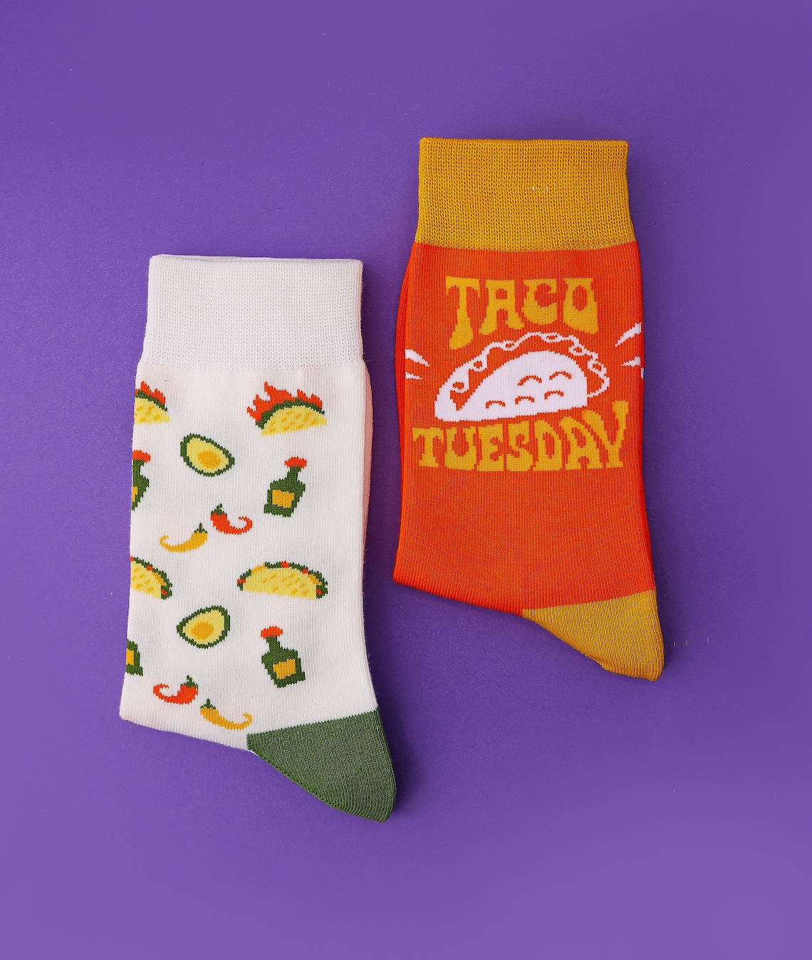 Taco Tuesday Socks Gift Box 2-pair Taco Socks Men's Novelty Socks Socks ...