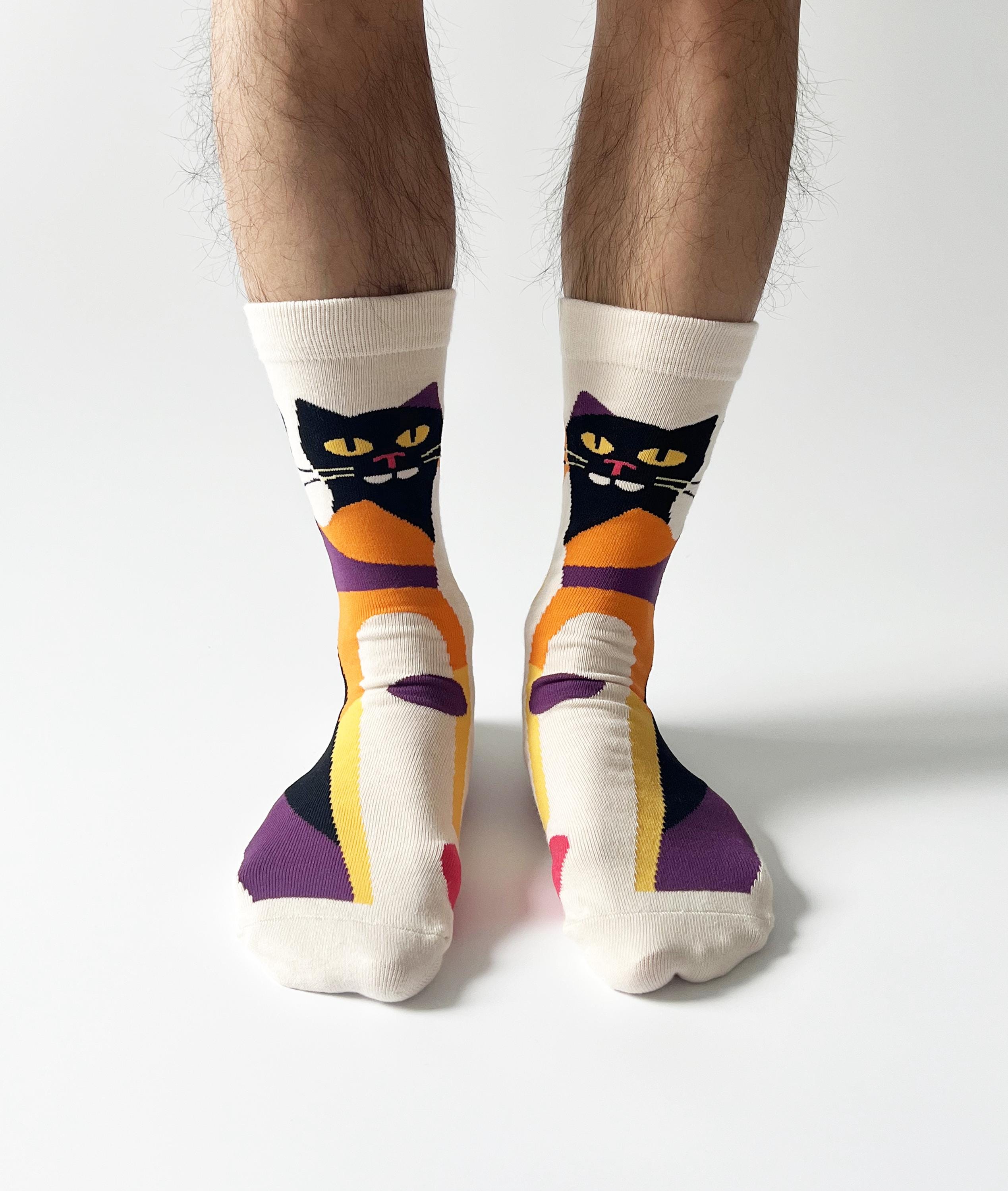 Kandinsky Cat Art Socks – Funky Novelty Cotton Socks - Etsy