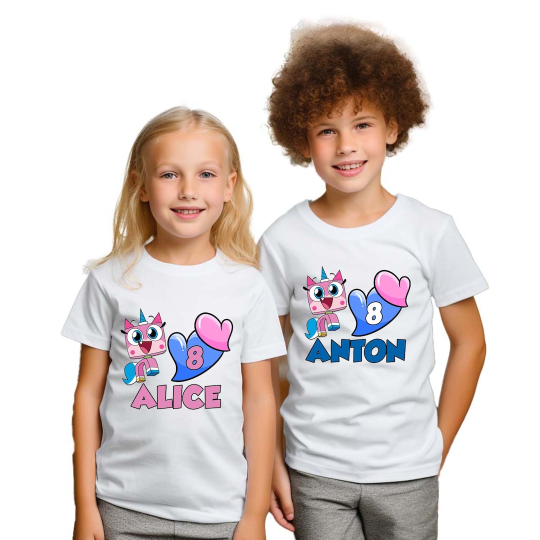 Custom Birthday Shirt: Unikitty Theme, Personalized Age & Name - Etsy