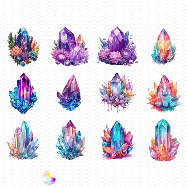 Crystal Digital Stickers - Etsy
