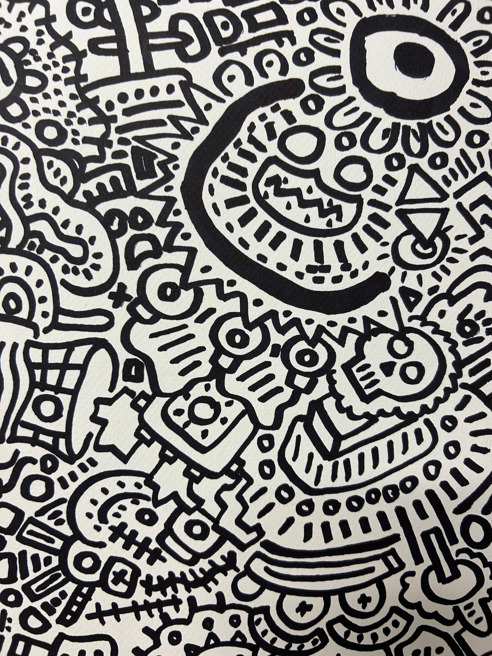 Doodle Art Drawing, Hand Drawn, Wall/living Room/office Decor - Etsy