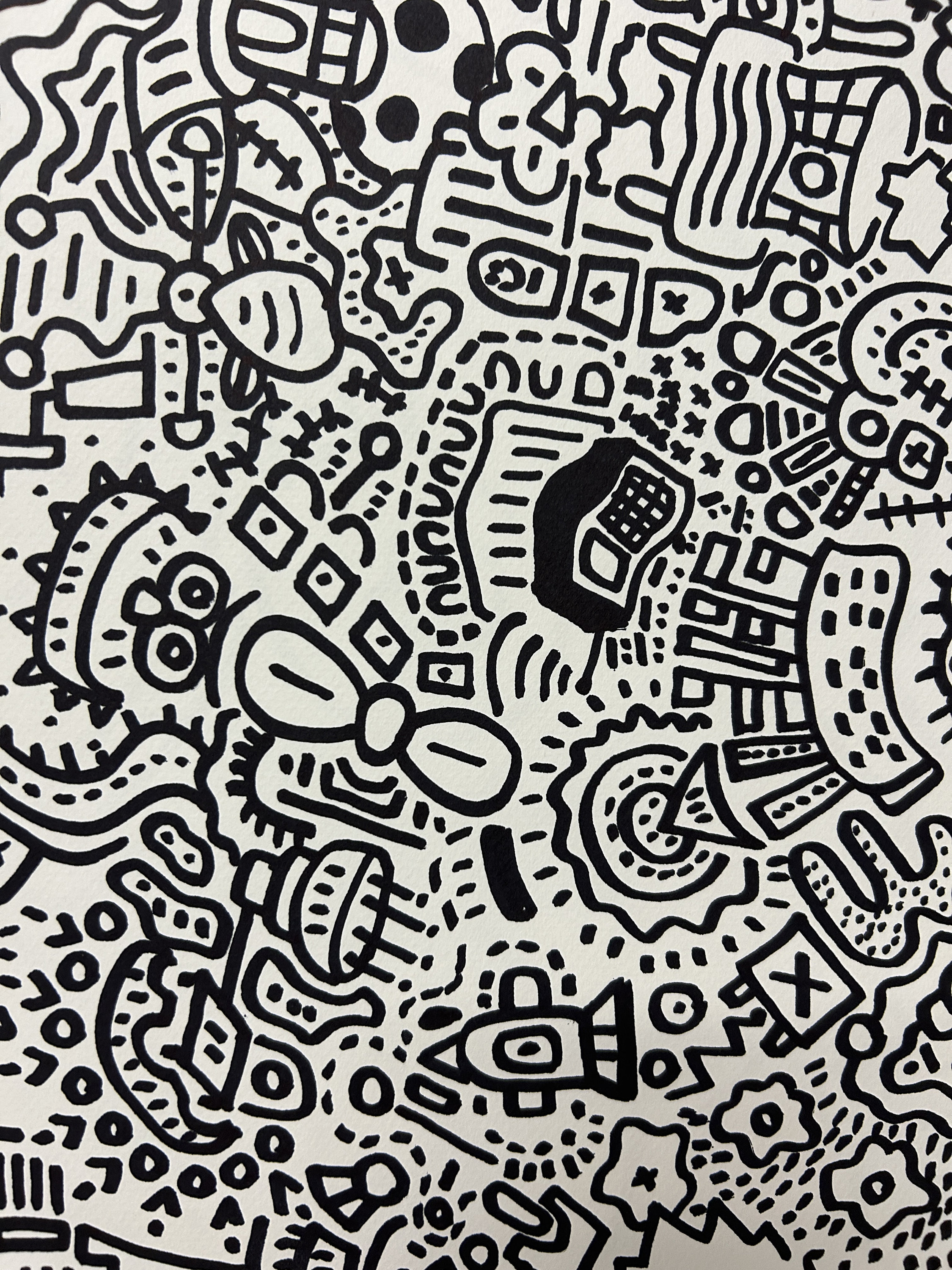 Doodle Art Drawing, Hand Drawn, Wall/living Room/office Decor - Etsy