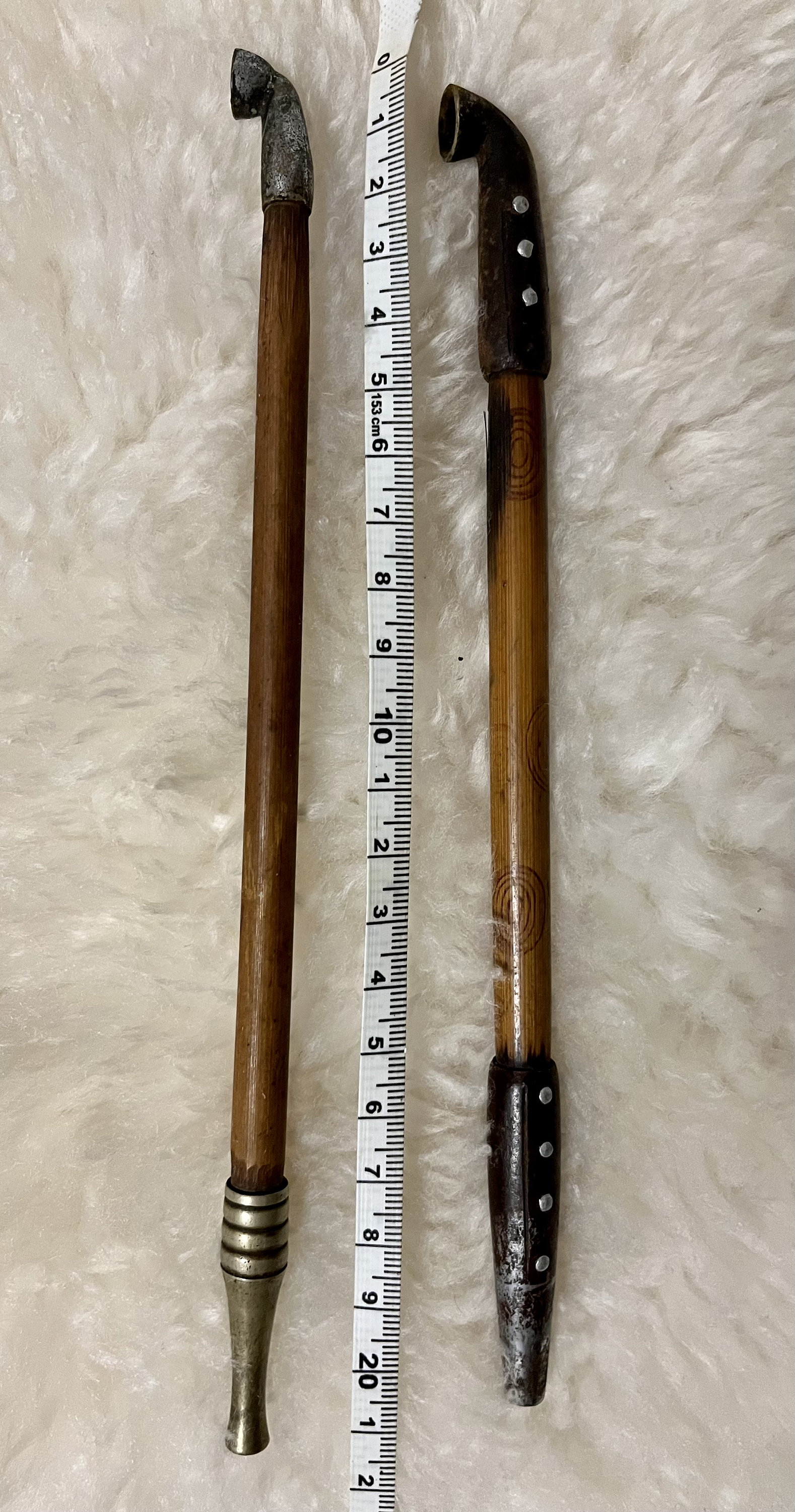 Two Vintage Bamboo Brass Mounted Kiseru Smoking Pipes - Etsy