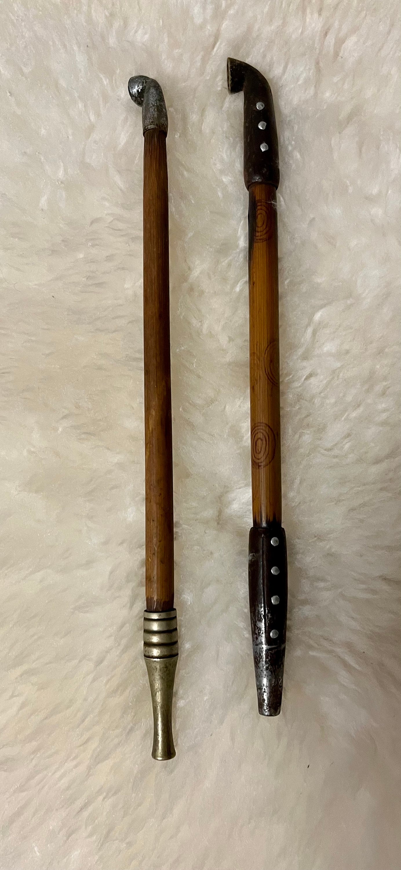 Two Vintage Bamboo Brass Mounted Kiseru Smoking Pipes - Etsy