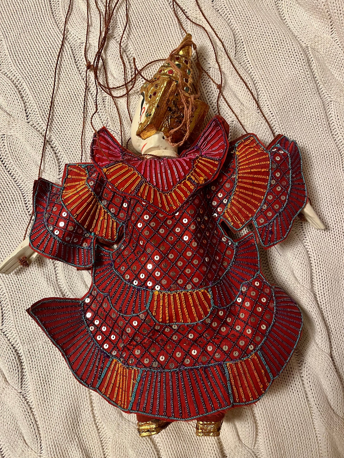 Vintage ASIAN Marionette Puppet HAND CRAFTED Stringed Puppet - Etsy