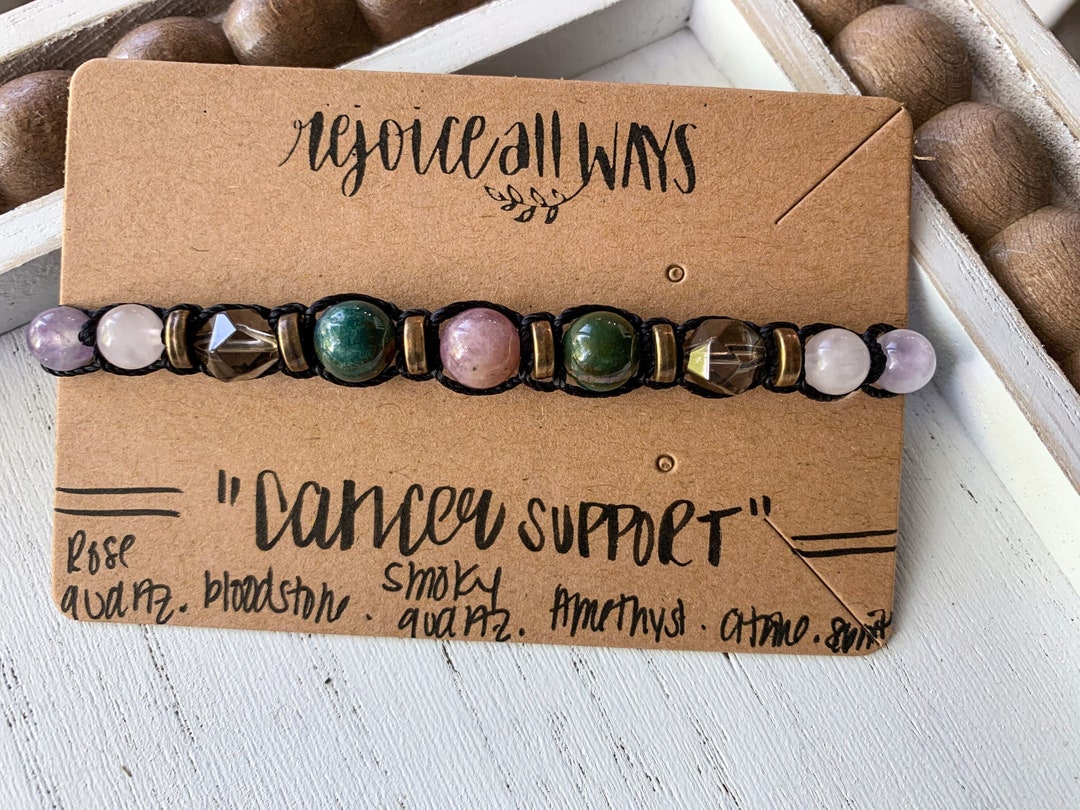 CANCER SUPPORT - Adjustable Affirmation Bracelet (rose Quartz ...