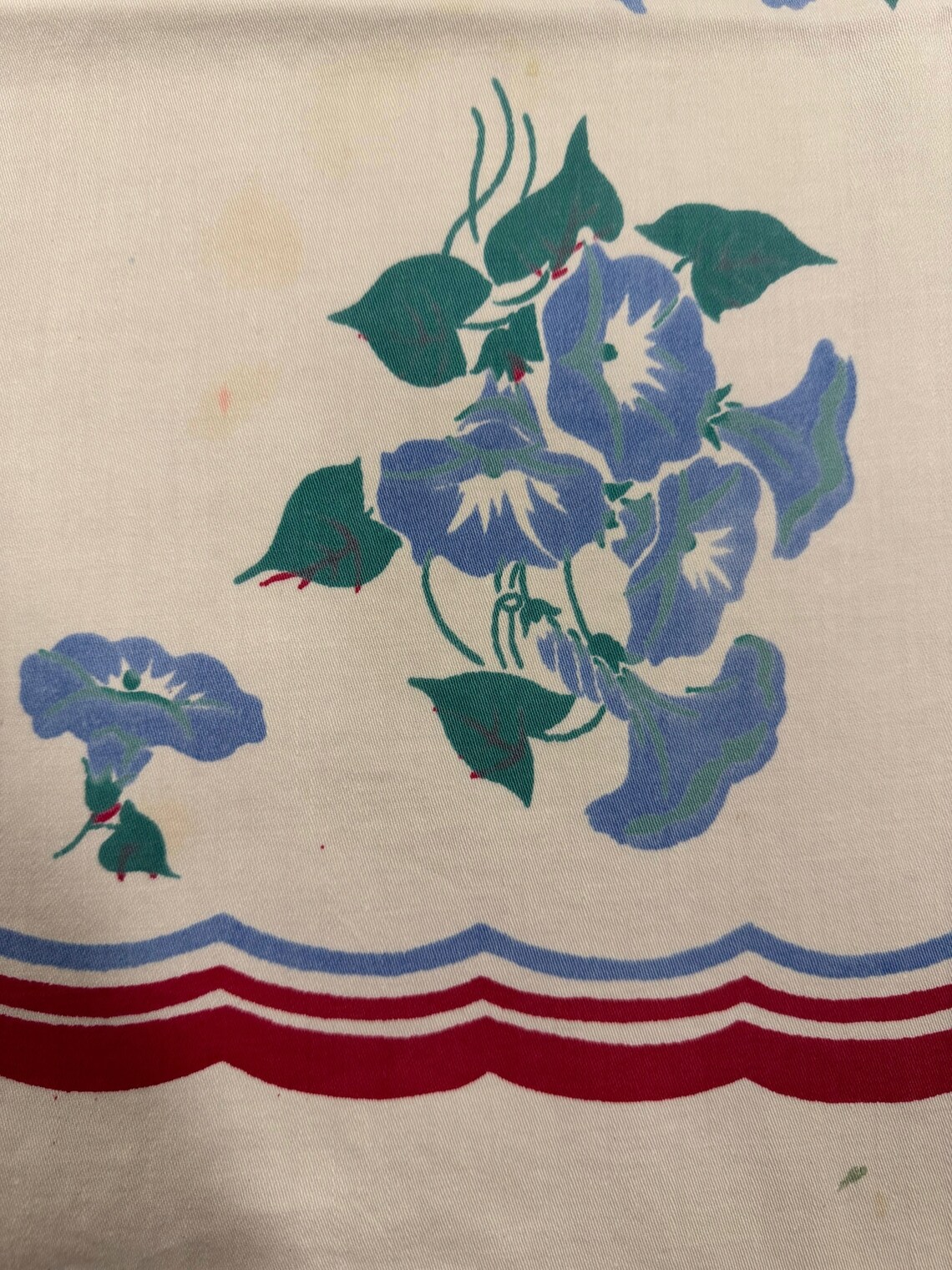 Vintage Tablecloth Morning Glory - Etsy