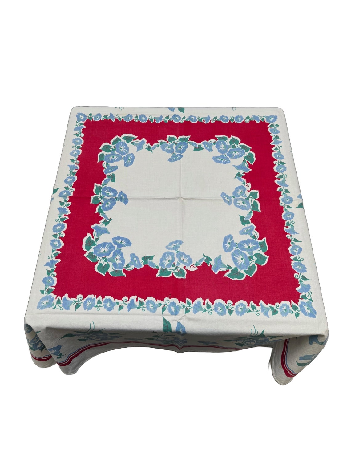 Vintage Tablecloth Morning Glory - Etsy