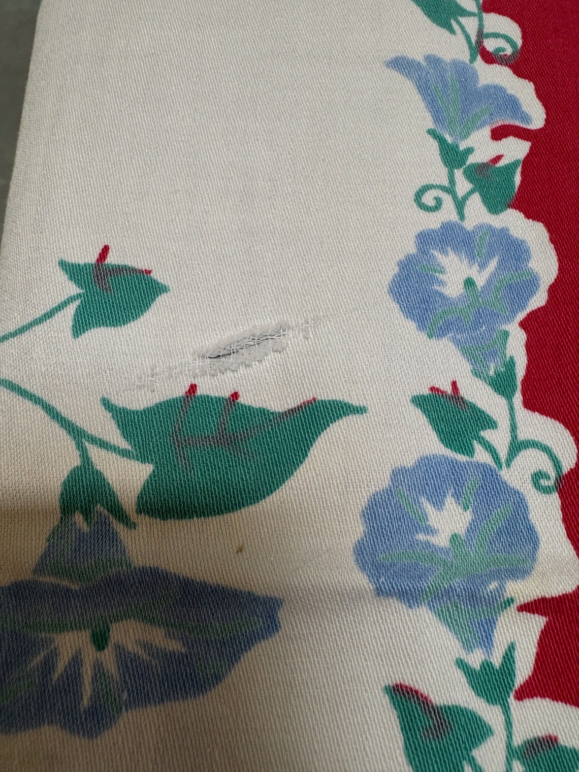 Vintage Tablecloth Morning Glory - Etsy