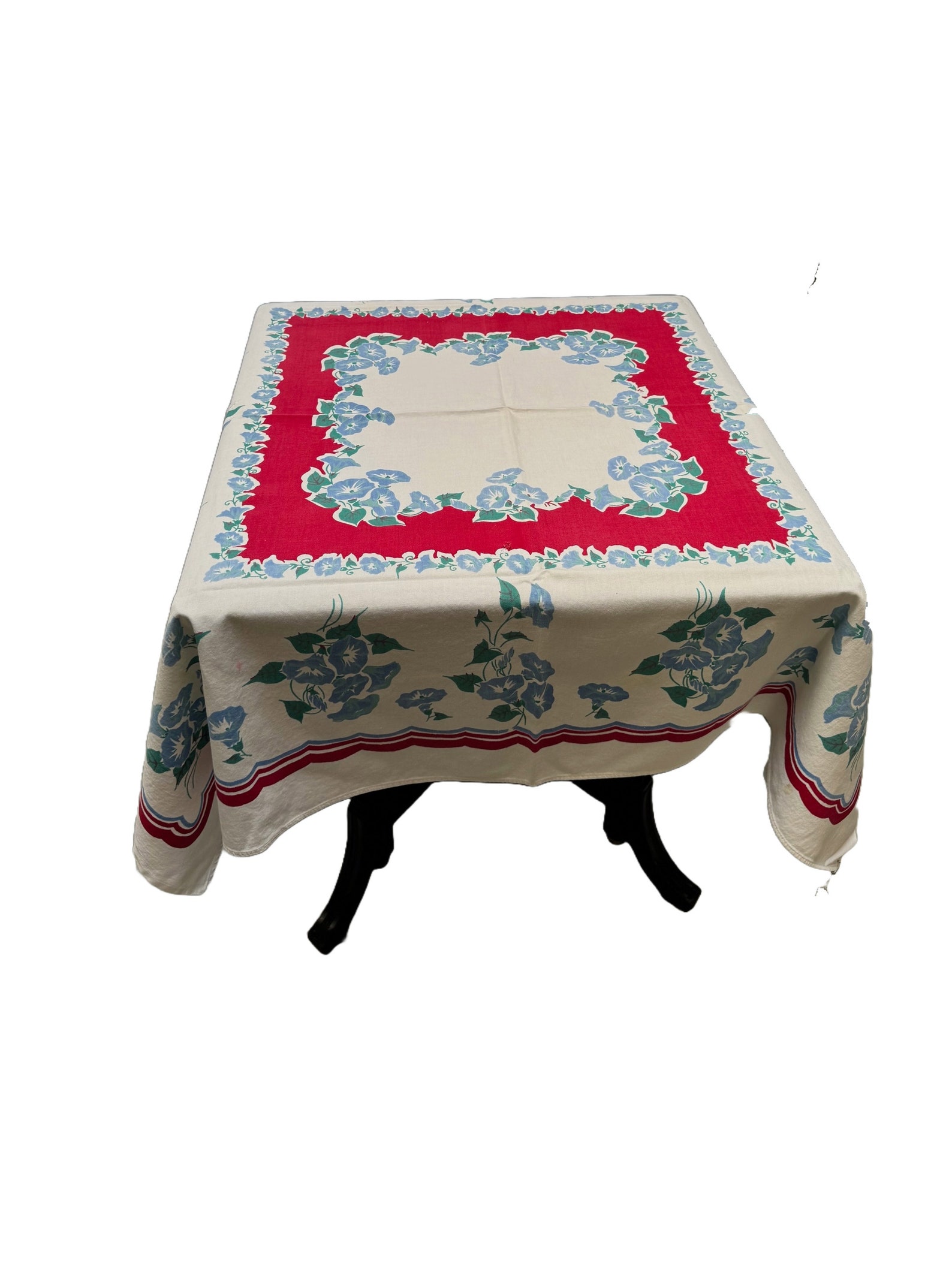 Vintage Tablecloth Morning Glory - Etsy