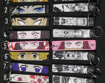 Key Tag Embroidered on Both Sides Anime Character Jet - Etsy