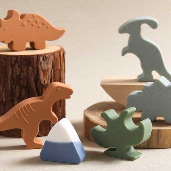 Dinosaur Building Blocks - Etsy