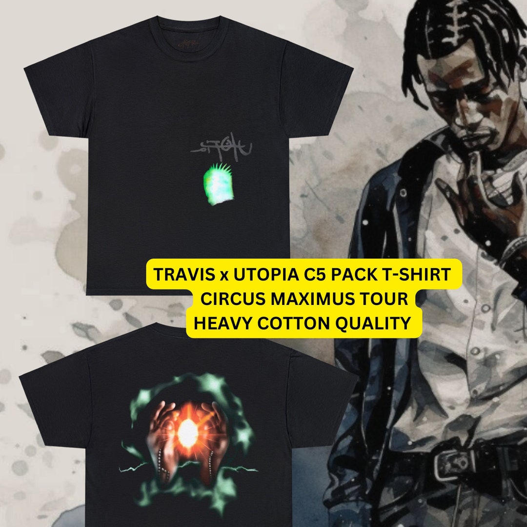 Travis Utopia Circus Merch Maximus Tour Topia Pack C5 Tee W/ - Etsy