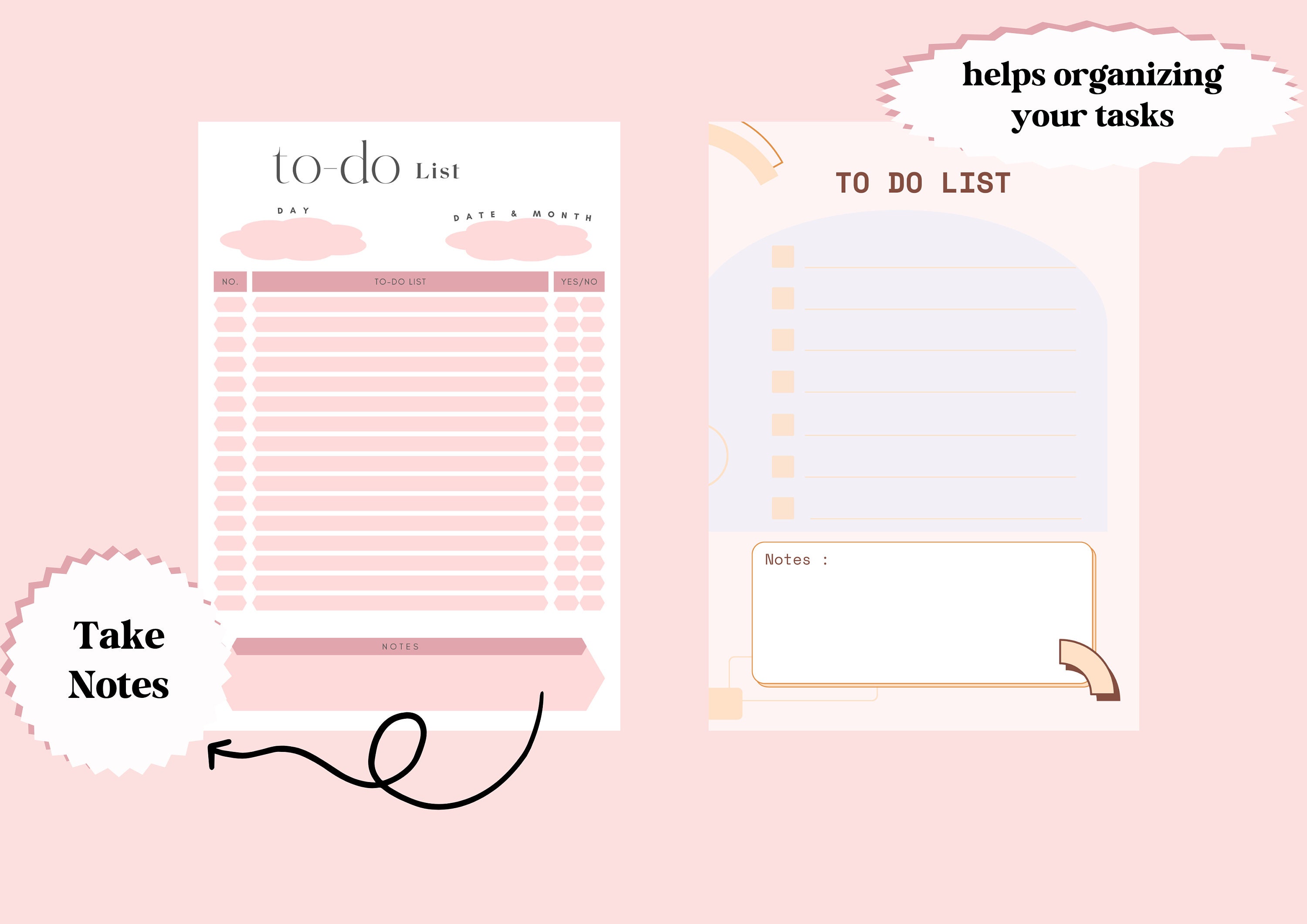 Printable Daily to Do Lists Cute & Aesthetic to Do Lists Boundle Todo ...