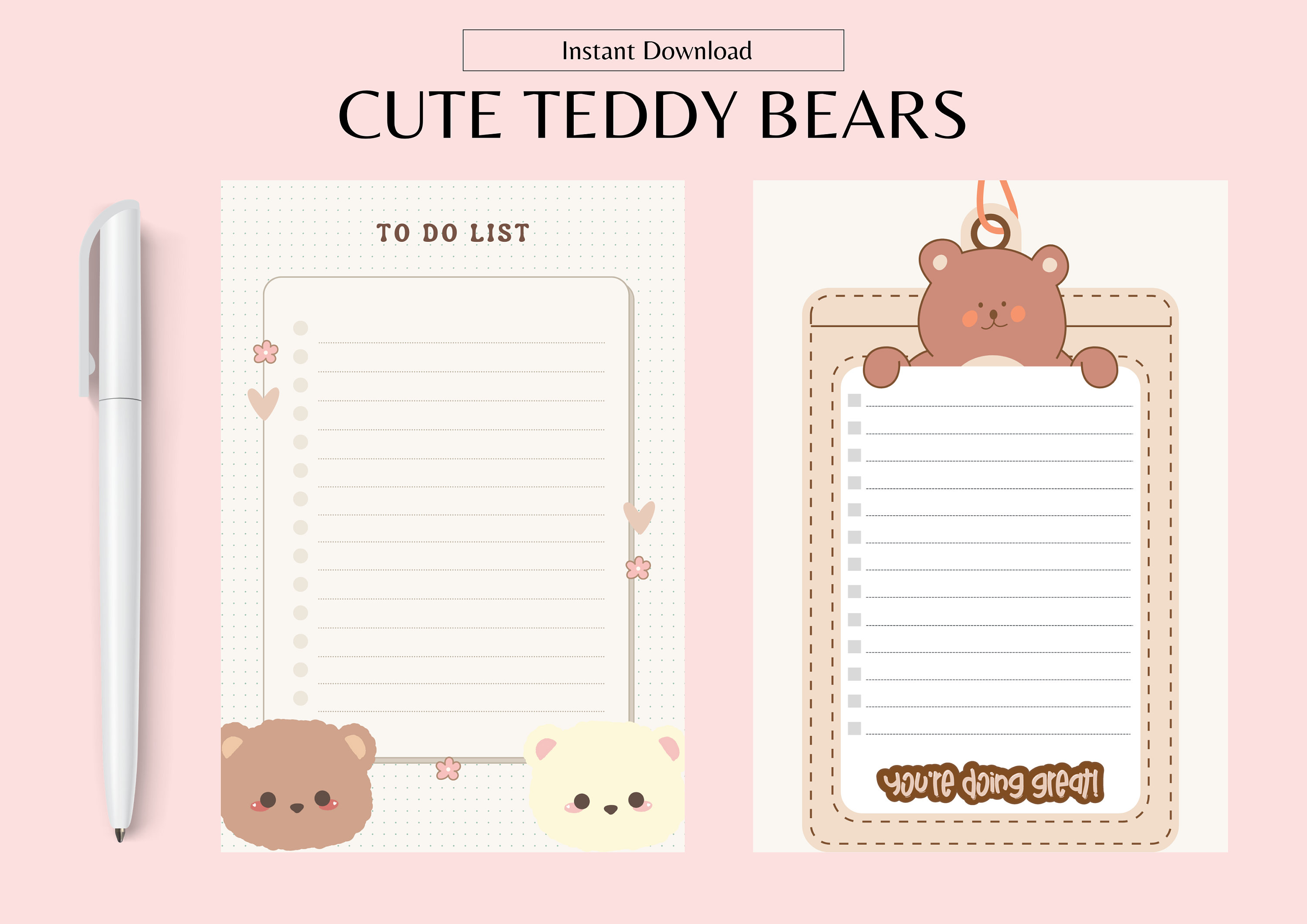 Printable Daily to Do Lists Cute & Aesthetic to Do Lists Boundle Todo ...