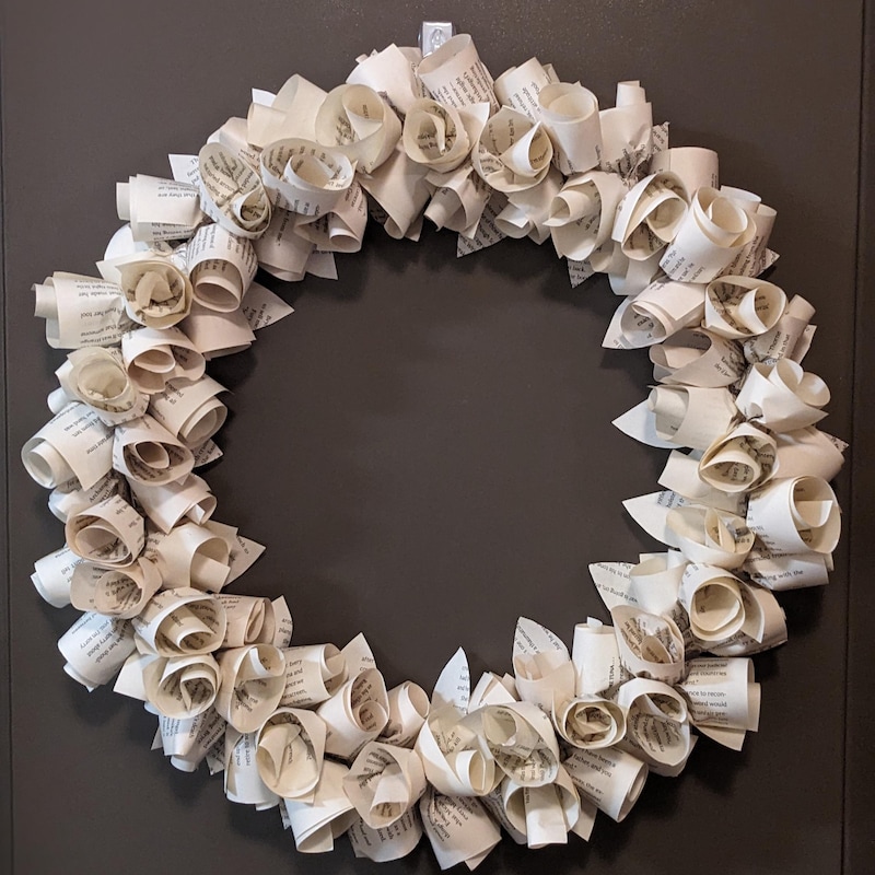Book Page Wreath - Etsy