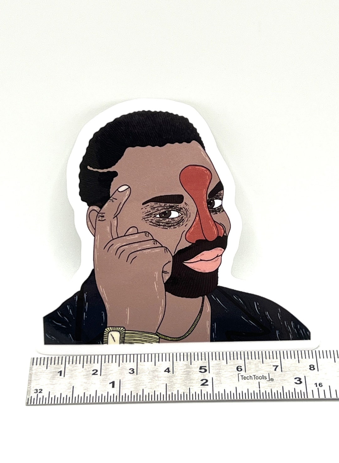 Meme Sticker Man Showing Brain Sticker Guy Tapping Head - Etsy