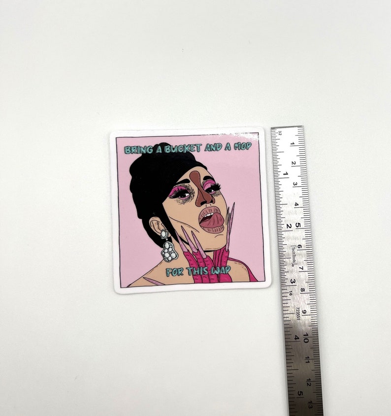 Cardi B Sticker WAP Sticker Feminist Sticker Funny Meme Laptop - Etsy